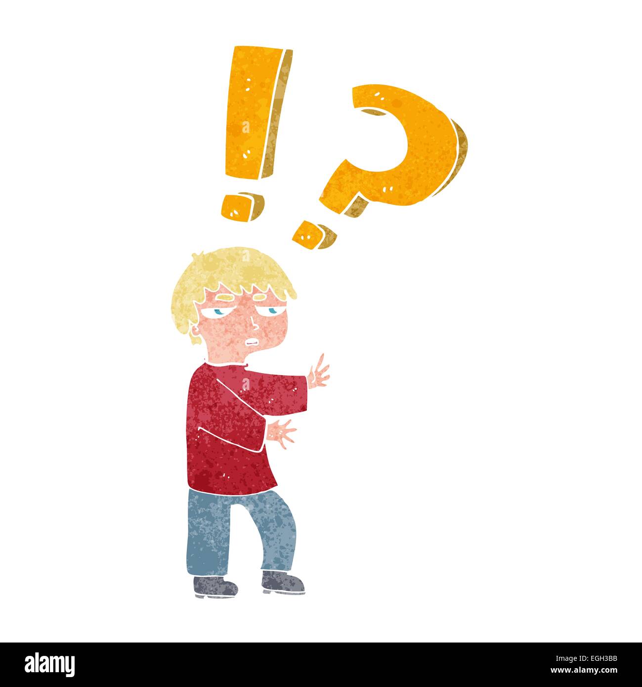 cartoon confused boy Stock Vector Image & Art - Alamy
