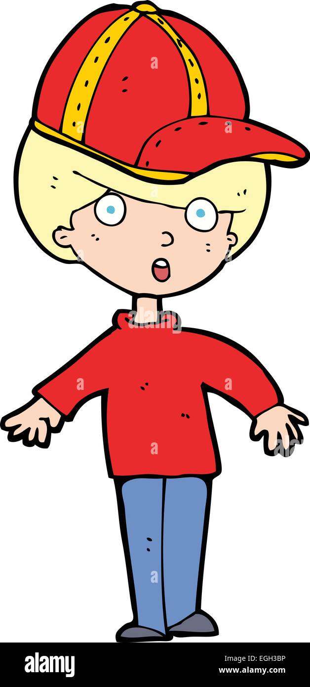 cartoon boy wearing cap Stock Vector Image & Art - Alamy