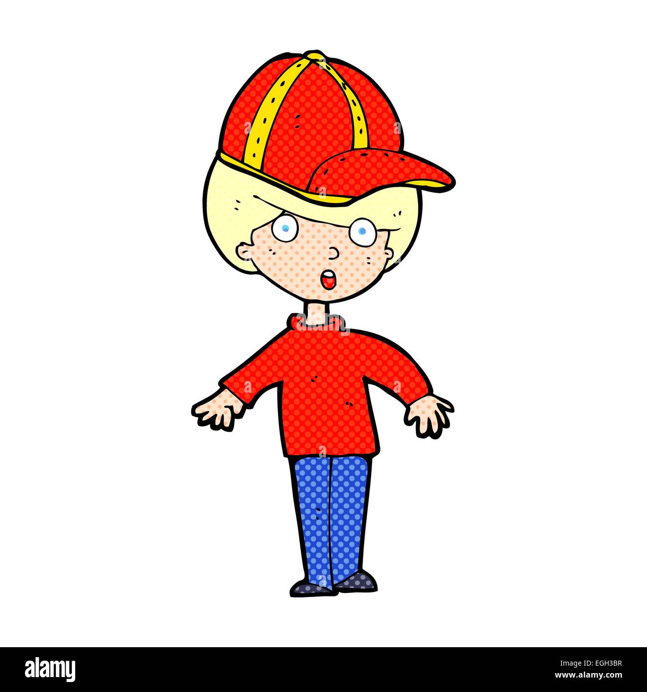 cartoon boy wearing cap Stock Vector Image & Art - Alamy