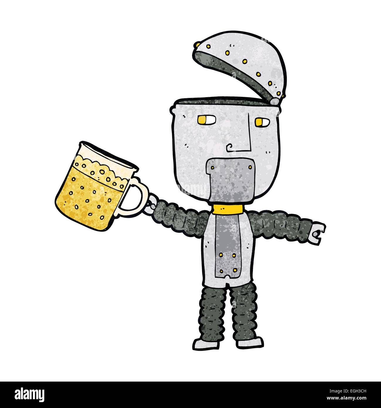 cartoon robot drinking beer Stock Vector Image & Art - Alamy