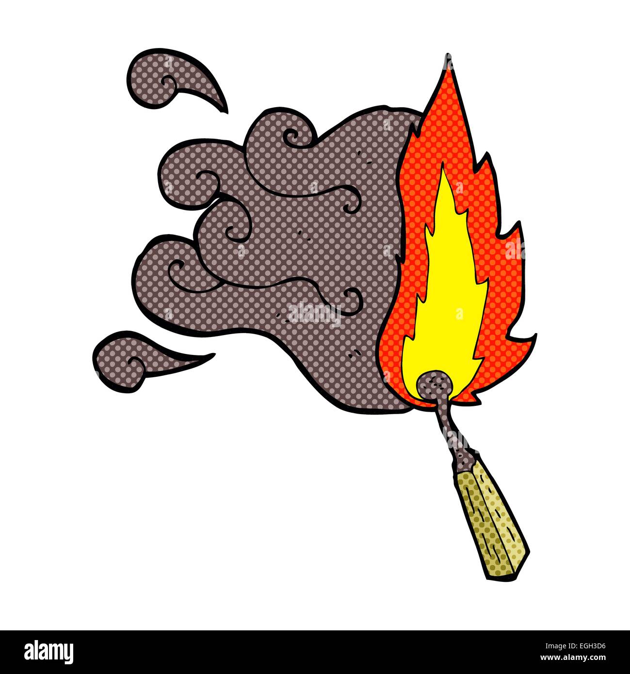 cartoon struck match burning Stock Vector Image & Art - Alamy