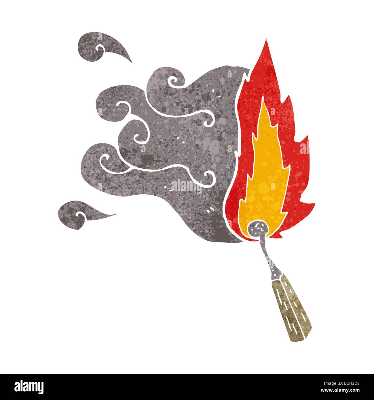 cartoon struck match burning Stock Vector Image & Art - Alamy