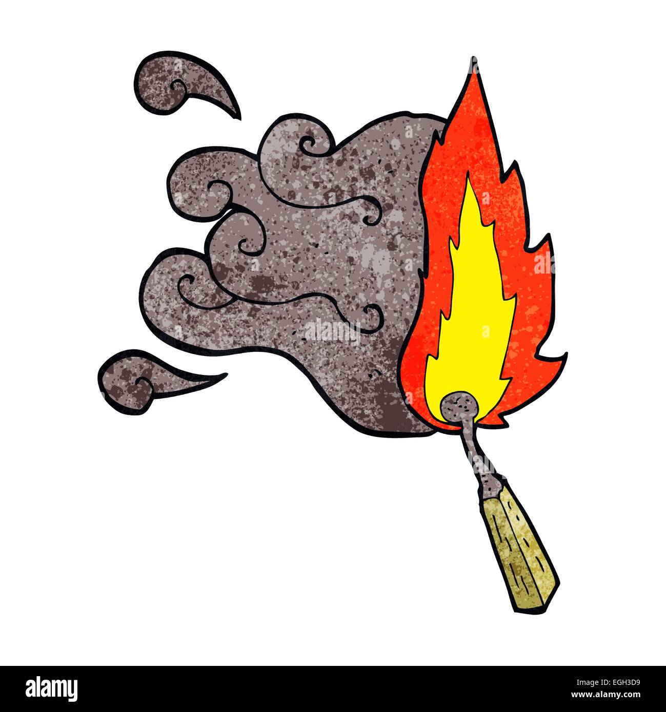 cartoon struck match burning Stock Vector Image & Art - Alamy