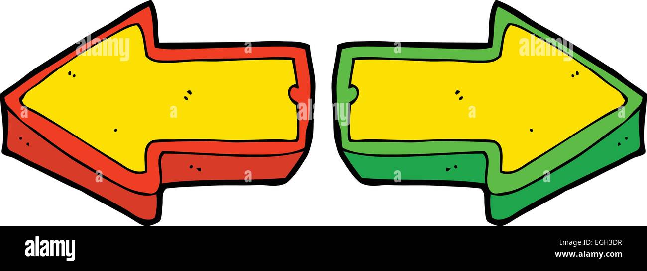 cartoon direction arrows Stock Vector Image & Art - Alamy