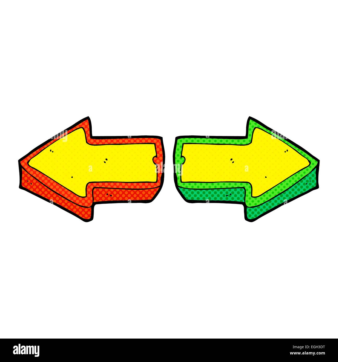 cartoon direction arrows Stock Vector Image & Art - Alamy