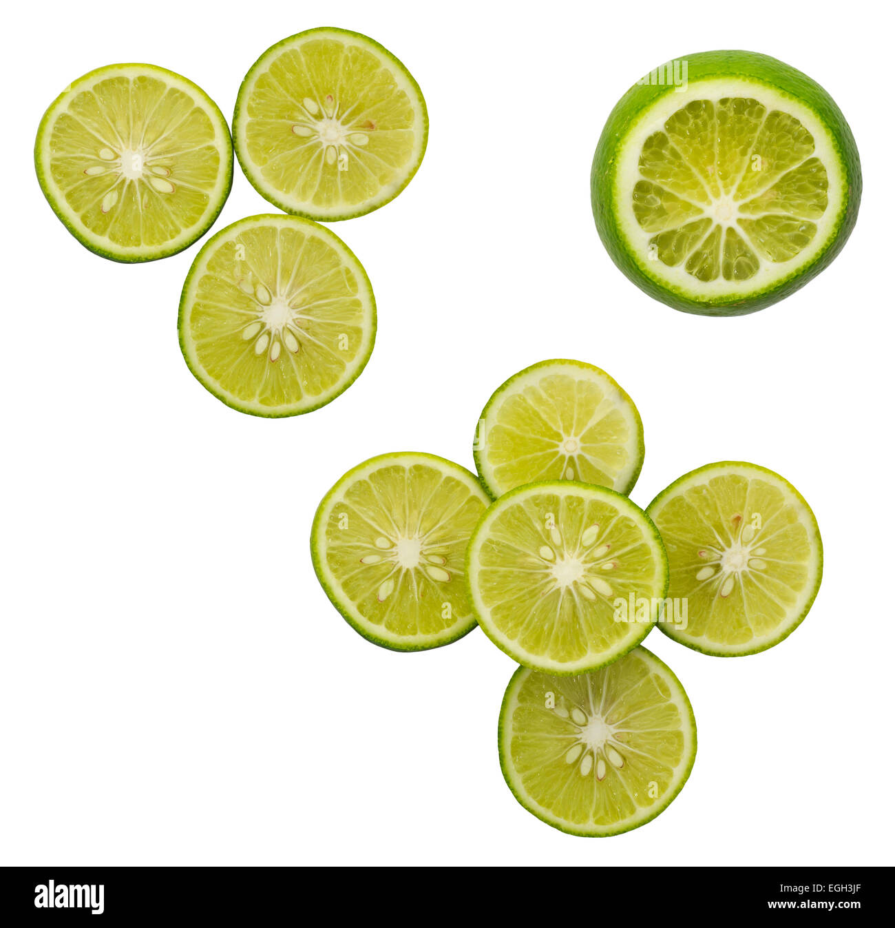 Green Lemon isolate on white background and clipping path Stock Photo ...