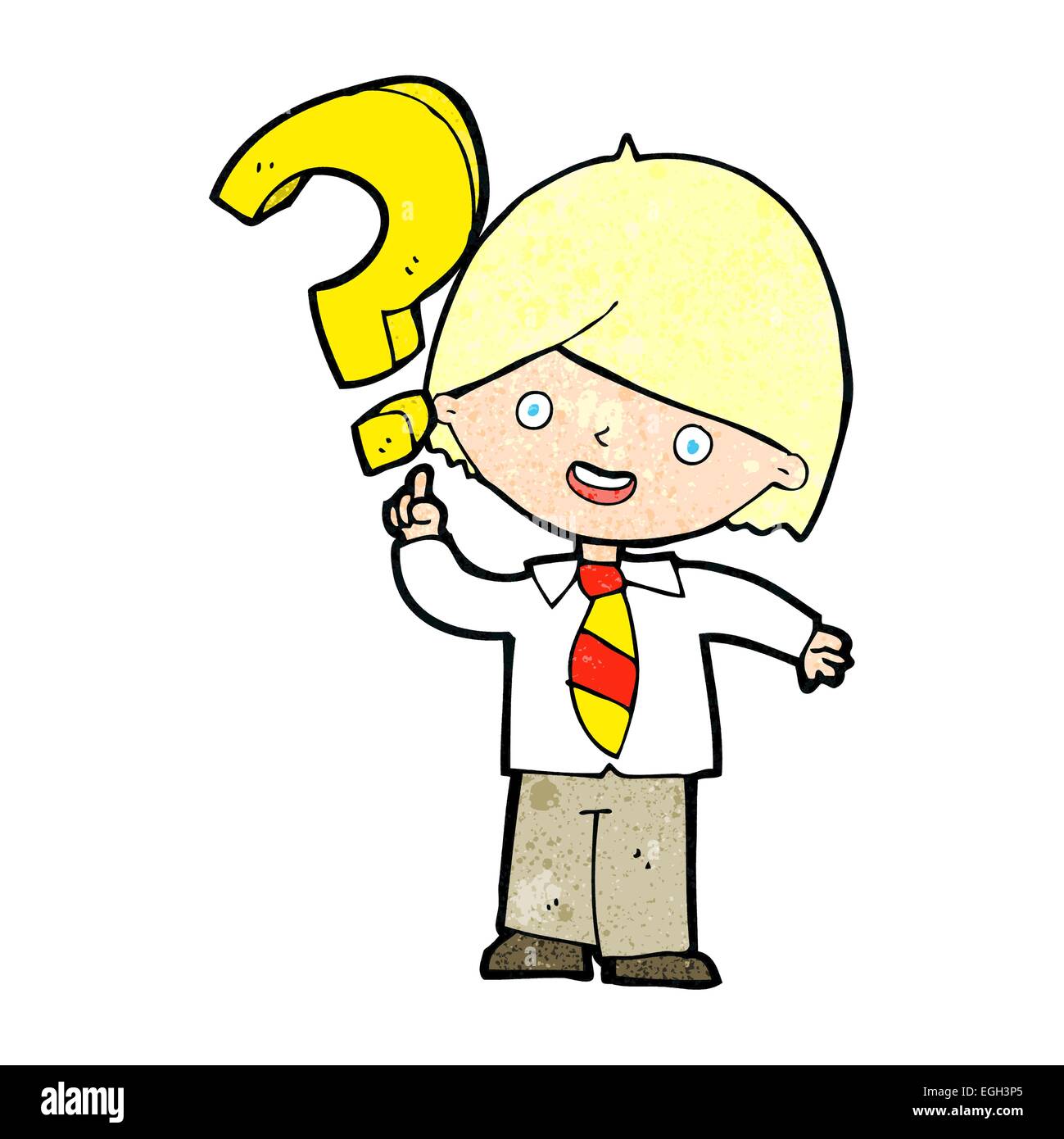 cartoon boy with question Stock Vector Image & Art - Alamy