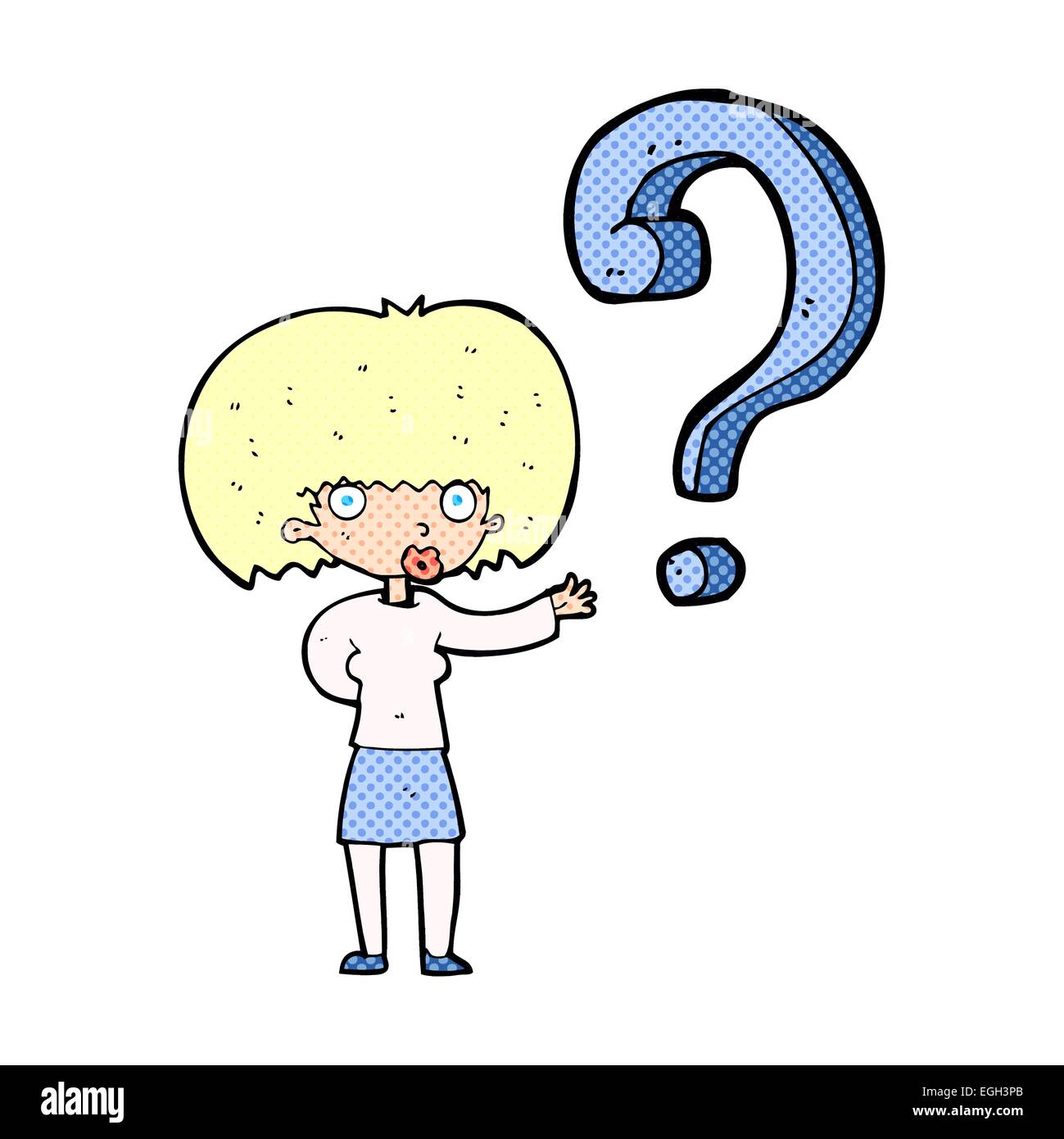 cartoon woman asking a question Stock Vector Image & Art - Alamy