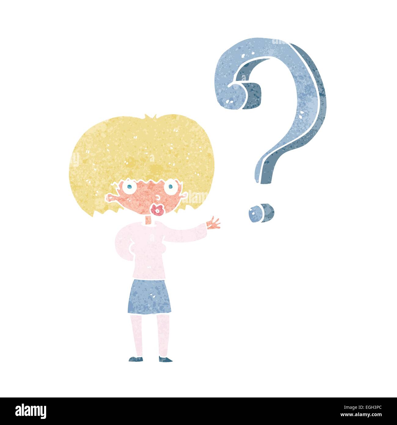 cartoon woman asking a question Stock Vector Image & Art - Alamy