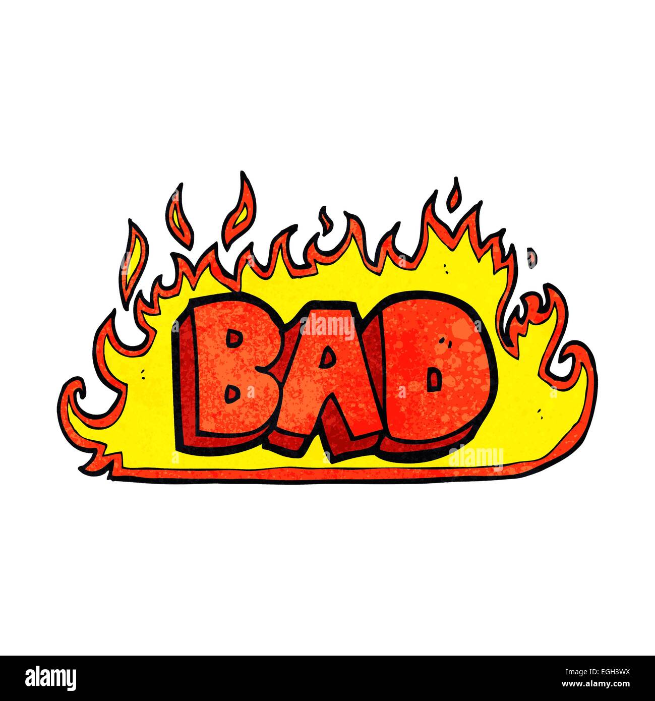 Bad sign in flames Stock Vector Image & Art - Alamy