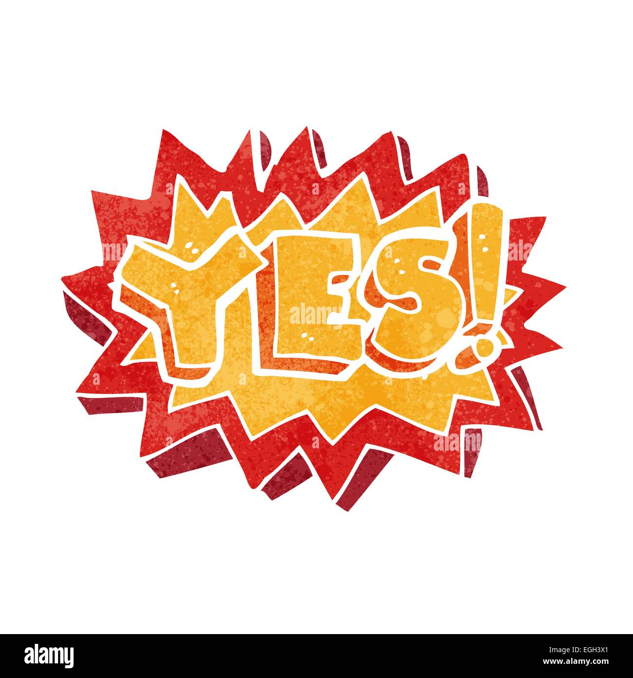 yes cartoon text symbol Stock Vector Image & Art - Alamy