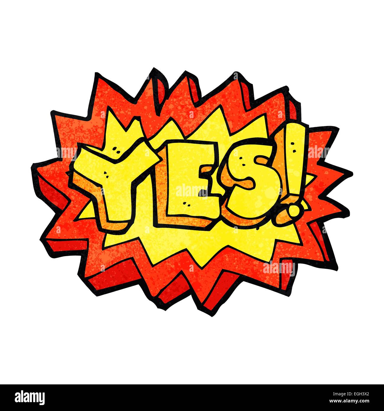 yes cartoon text symbol Stock Vector Image & Art - Alamy