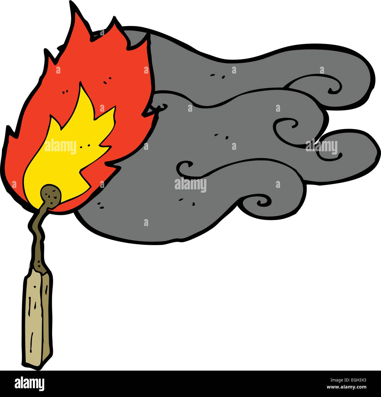 cartoon flaming match Stock Vector Image & Art - Alamy
