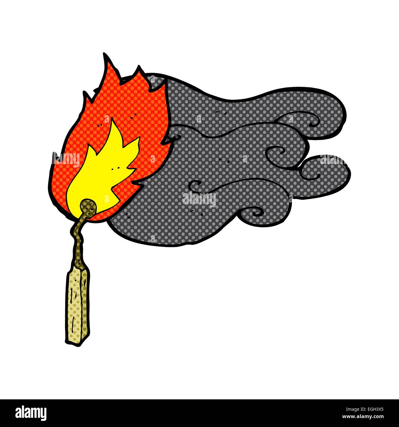 cartoon flaming match Stock Vector Image & Art - Alamy