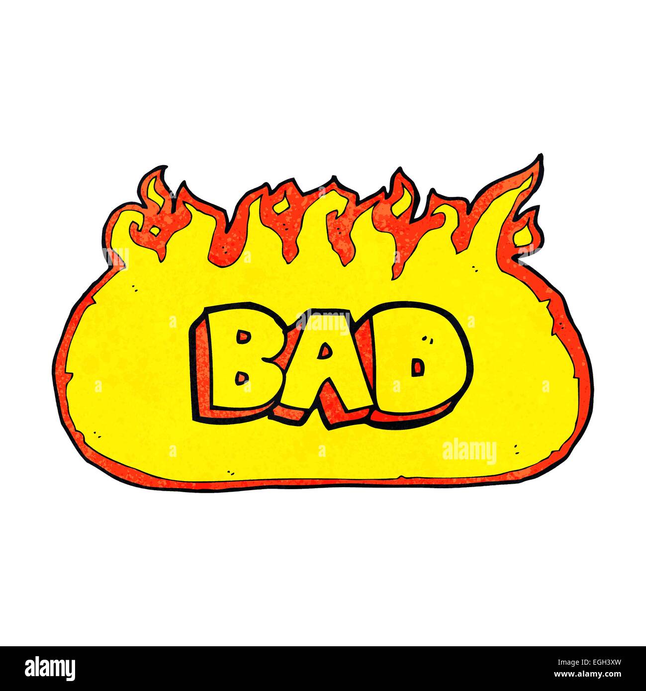 Bad sign in flames Stock Vector Image & Art - Alamy