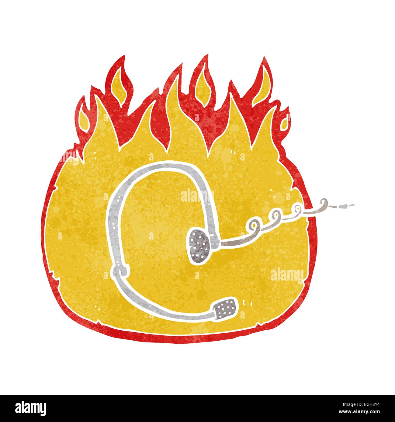 burning call center headset cartoon Stock Vector Image & Art - Alamy