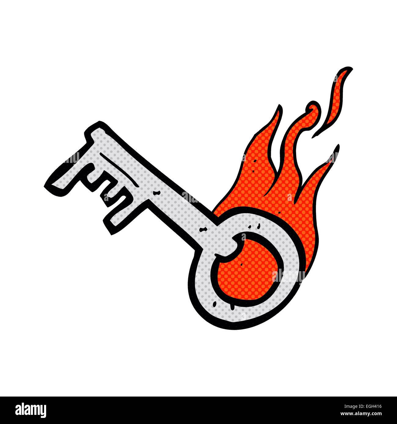 cartoon flaming key Stock Vector Image & Art - Alamy