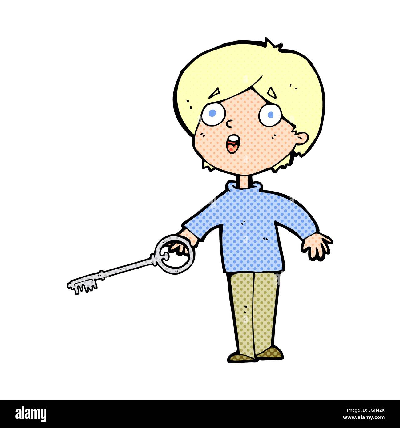 Cartoon boy key Stock Vector Images - Alamy
