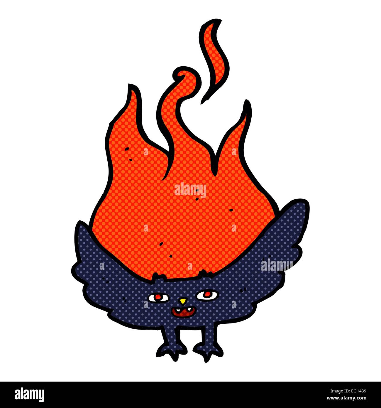cartoon flaming halloween bat Stock Vector Image & Art - Alamy