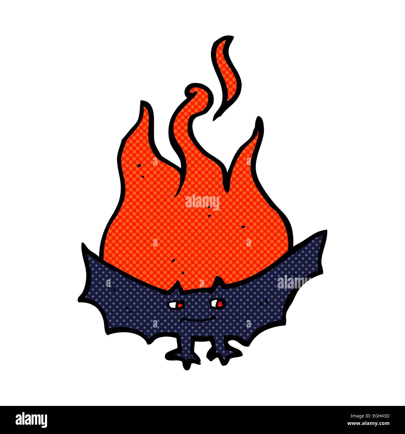 cartoon flaming halloween bat Stock Vector Image & Art - Alamy