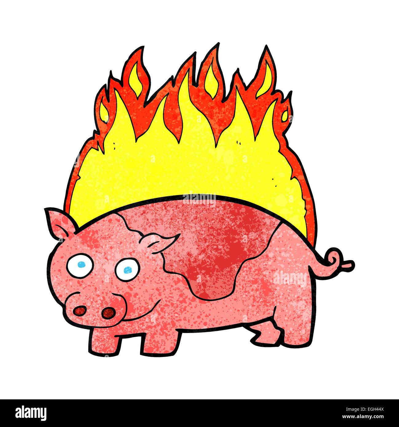 Cartoon pig on fire cartoon hi-res stock photography and images - Alamy
