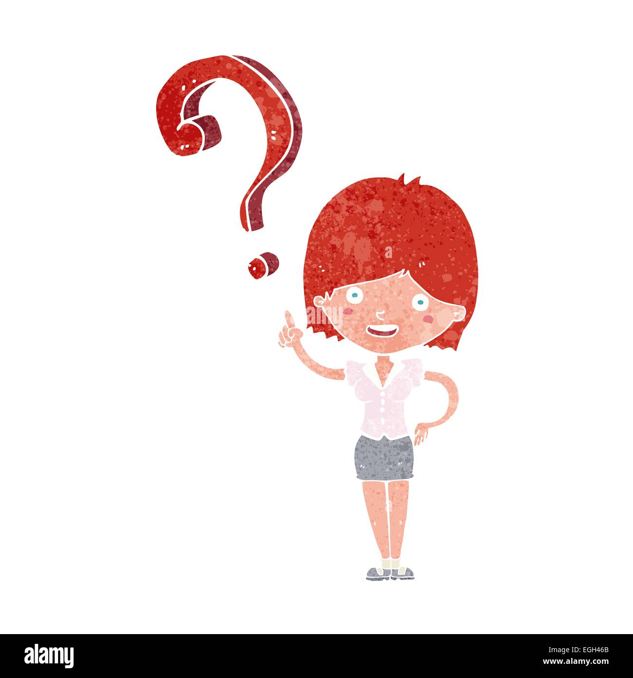 cartoon woman asking question Stock Vector Image & Art - Alamy