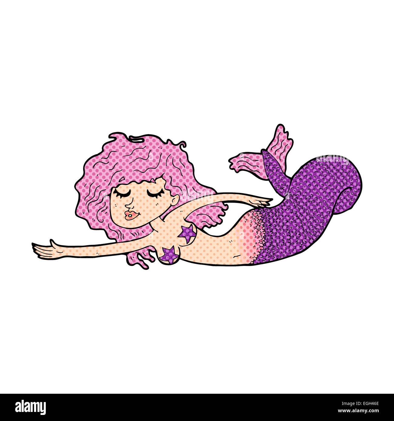 cartoon pretty mermaid Stock Vector Image & Art - Alamy