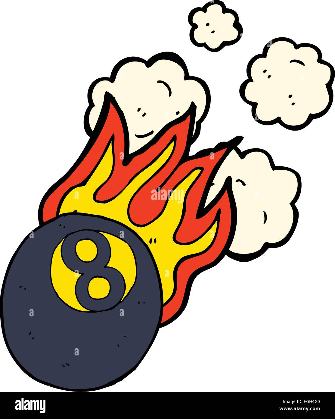 cartoon flaming pool ball Stock Vector Image & Art - Alamy