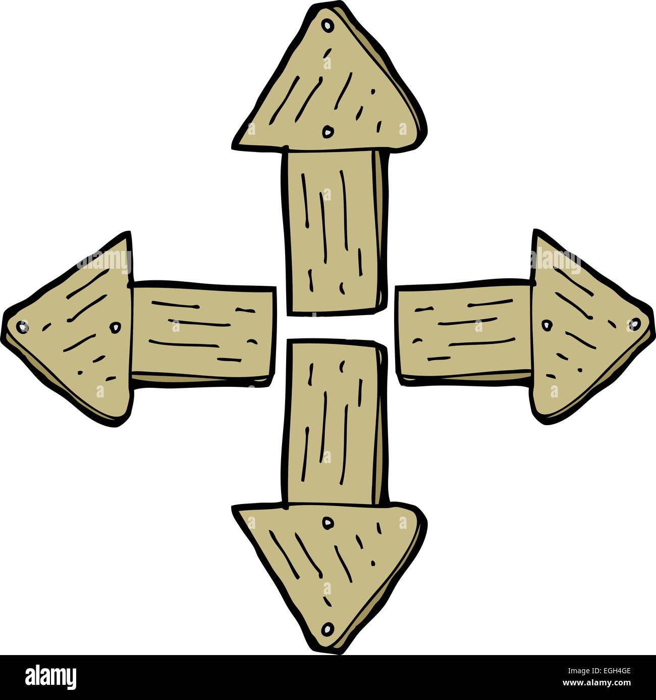 cartoon wood direction signs Stock Vector Image & Art - Alamy