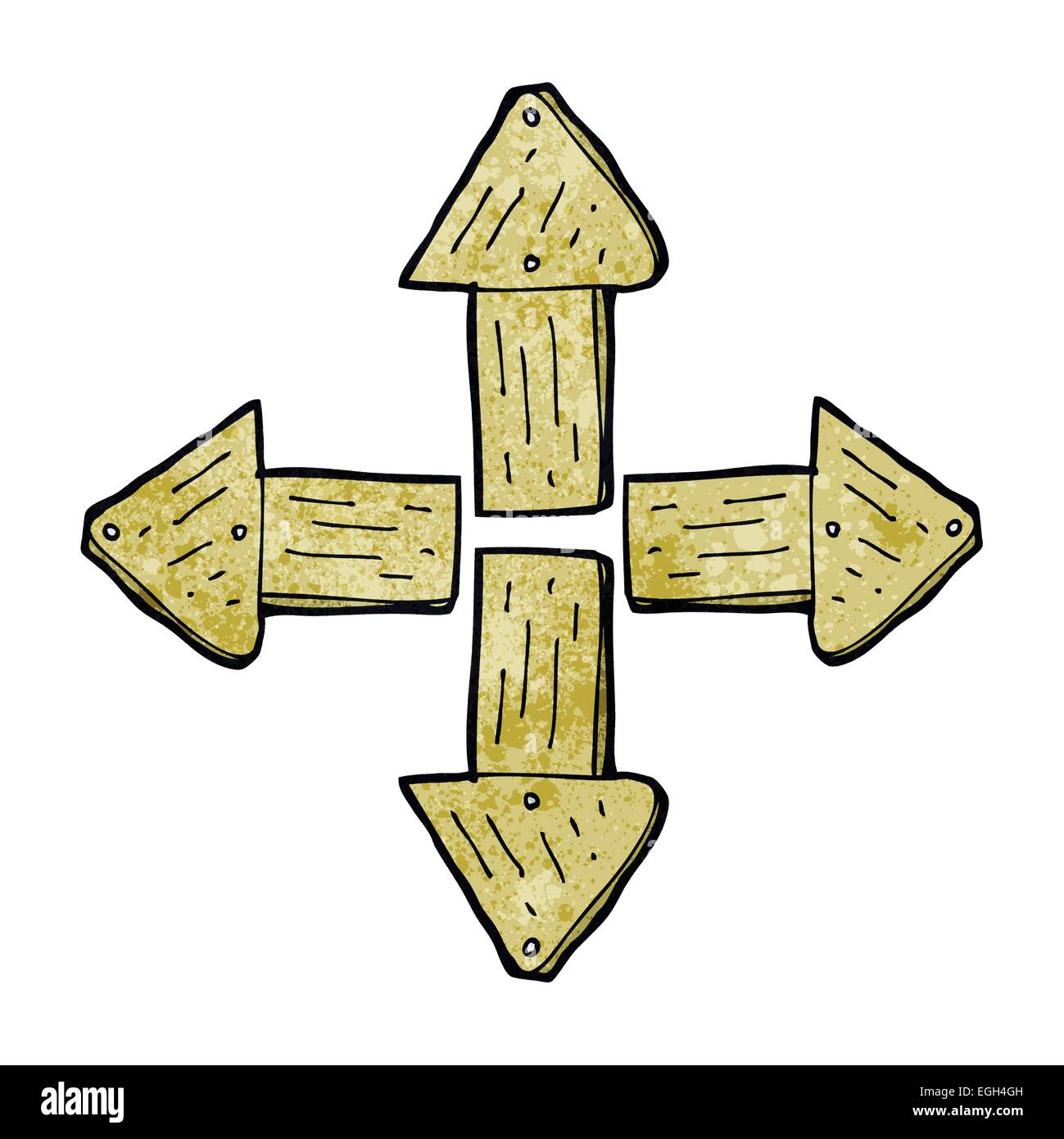 cartoon wood direction signs Stock Vector Image & Art - Alamy