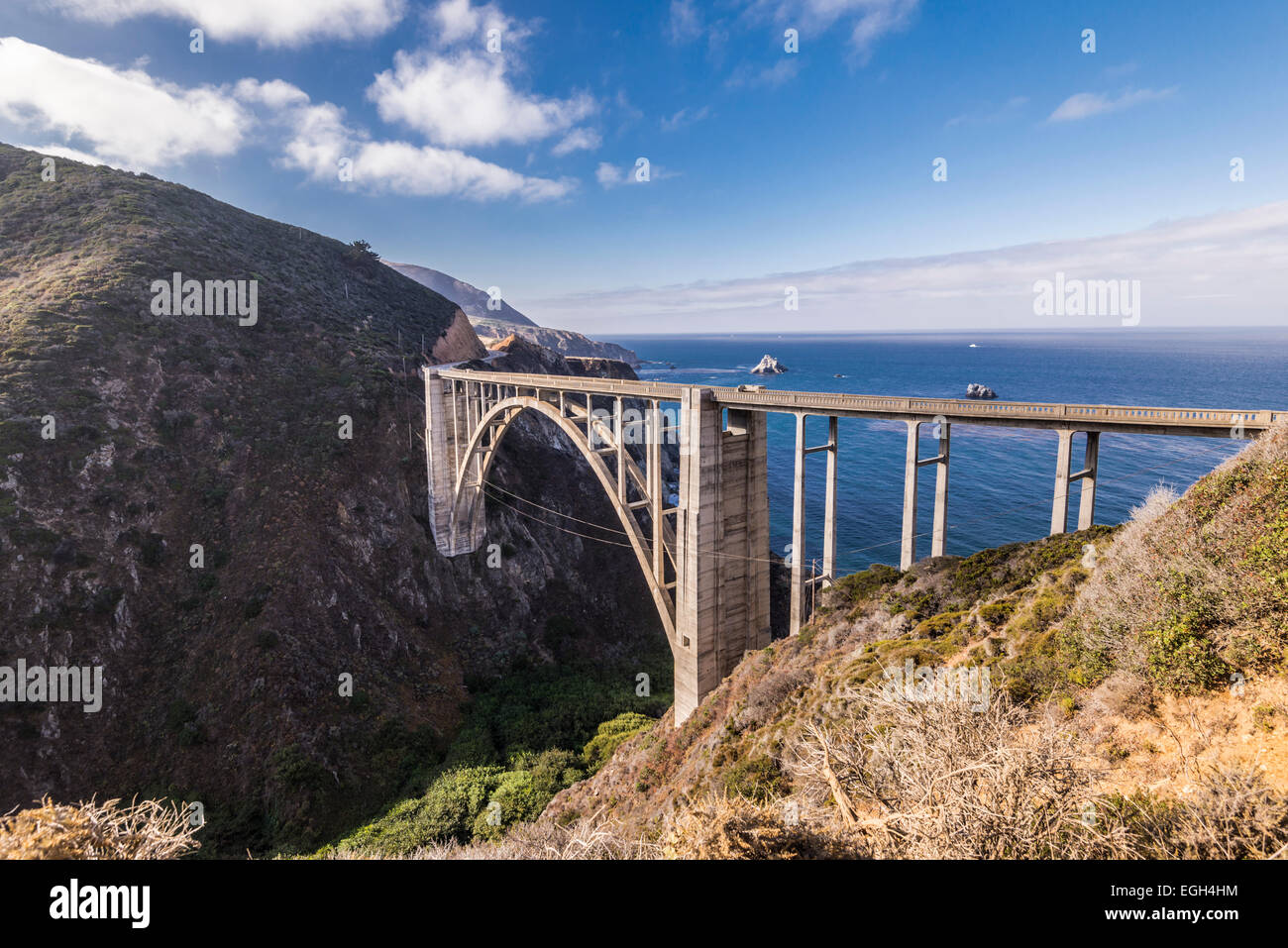 View of the Historic Bixby Bridge. Big Sur, California, United States ...