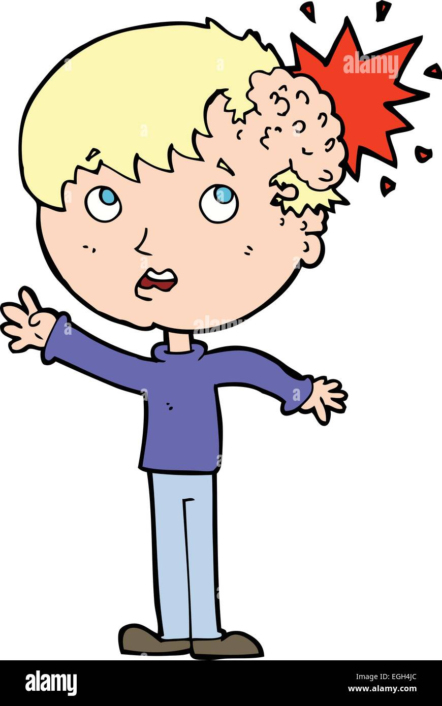 cartoon boy with injured head Stock Vector Image & Art - Alamy