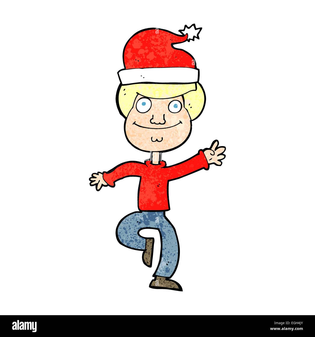 cartoon man getting ready for christmas Stock Vector Image & Art - Alamy