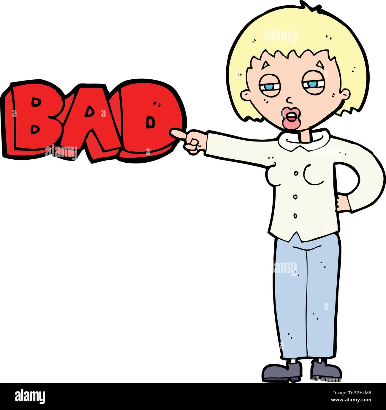 cartoon woman judging Stock Vector Image & Art - Alamy