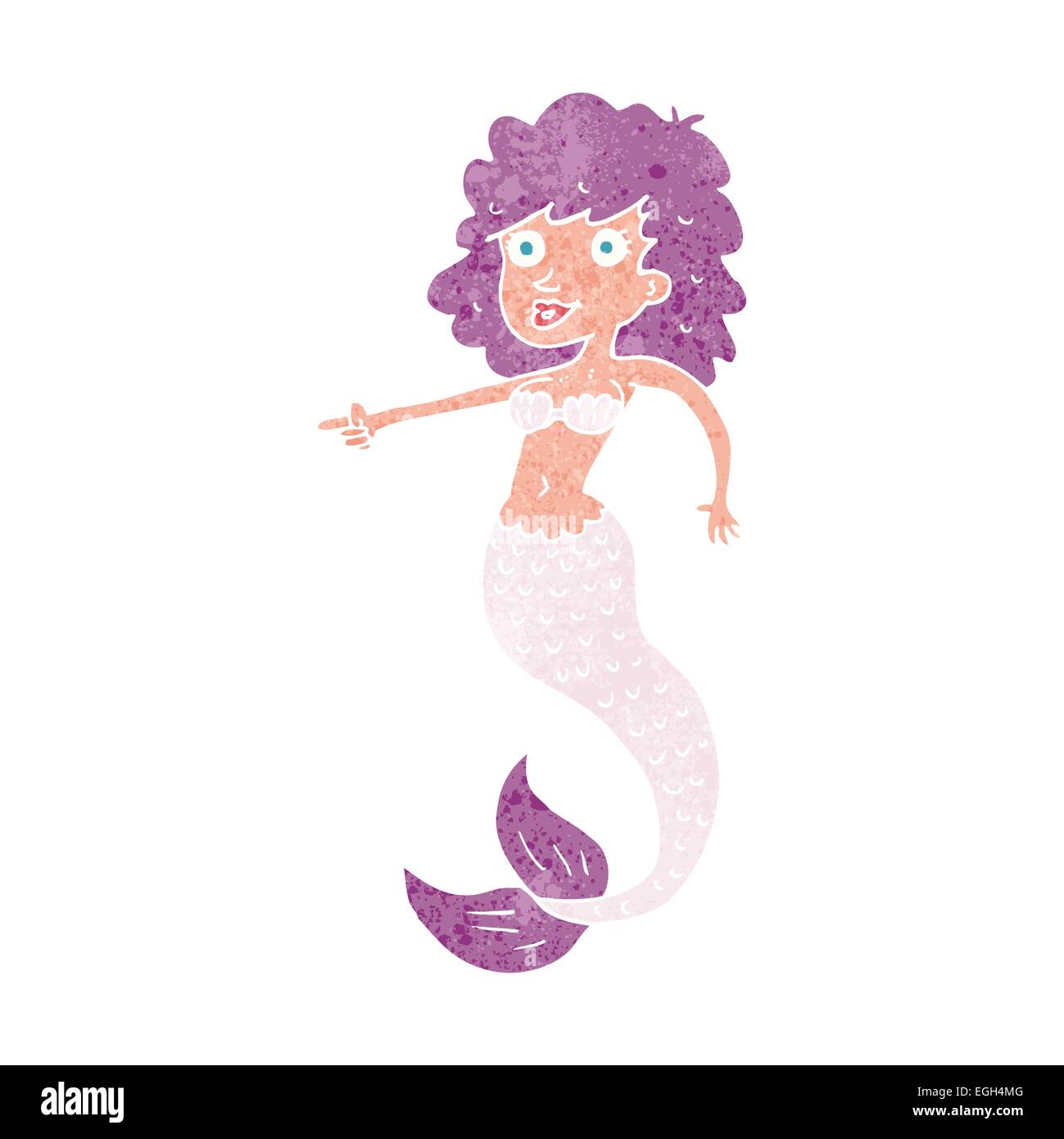 Cartoon pink mermaid Stock Vector Images - Alamy
