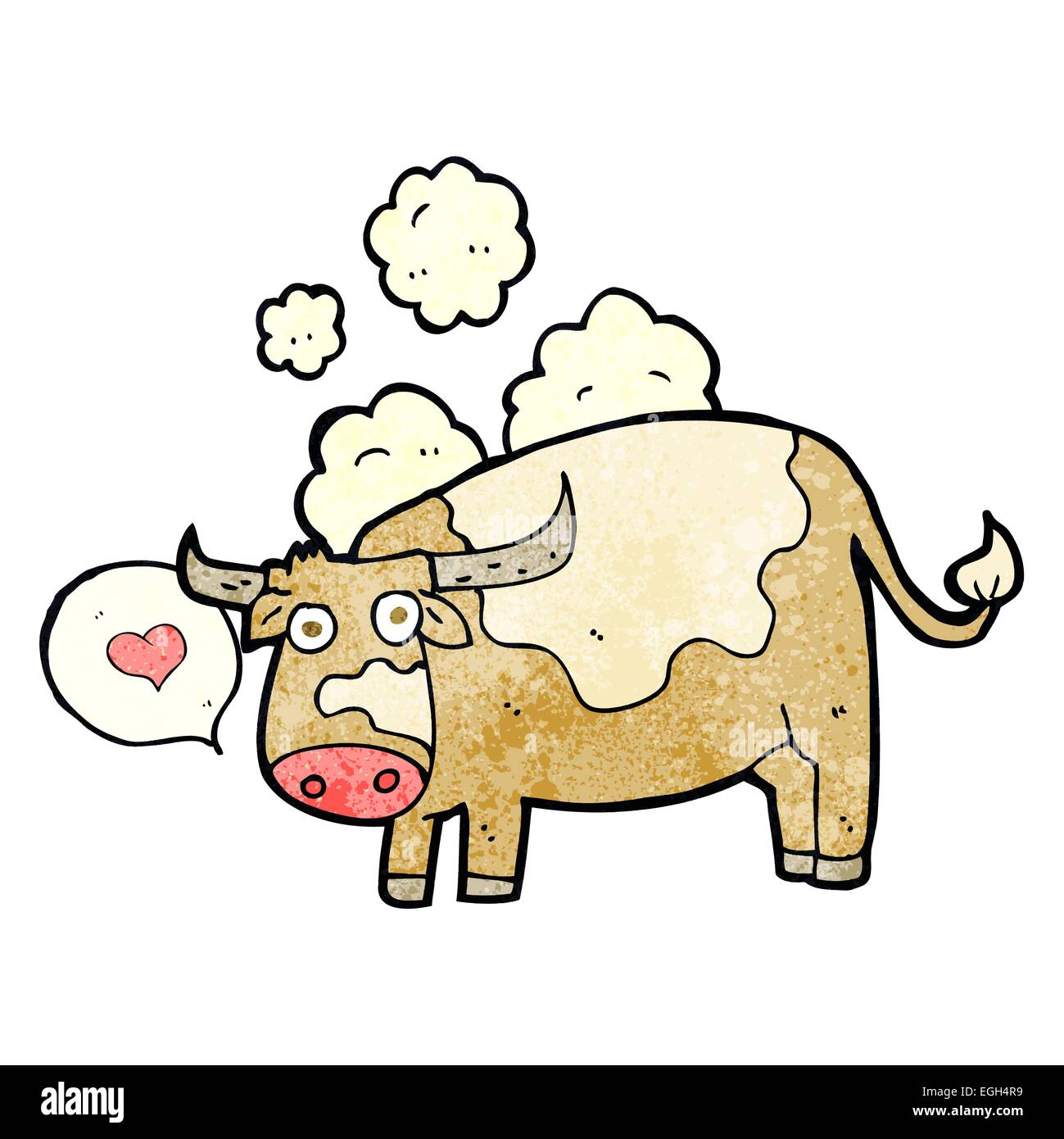 cartoon cow with love heart Stock Vector Image & Art - Alamy