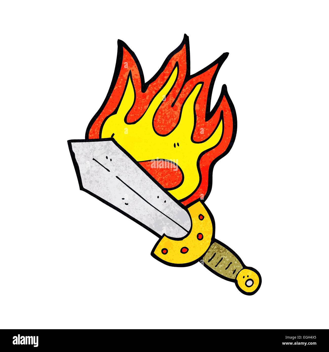 cartoon flaming sword Stock Vector Image & Art - Alamy