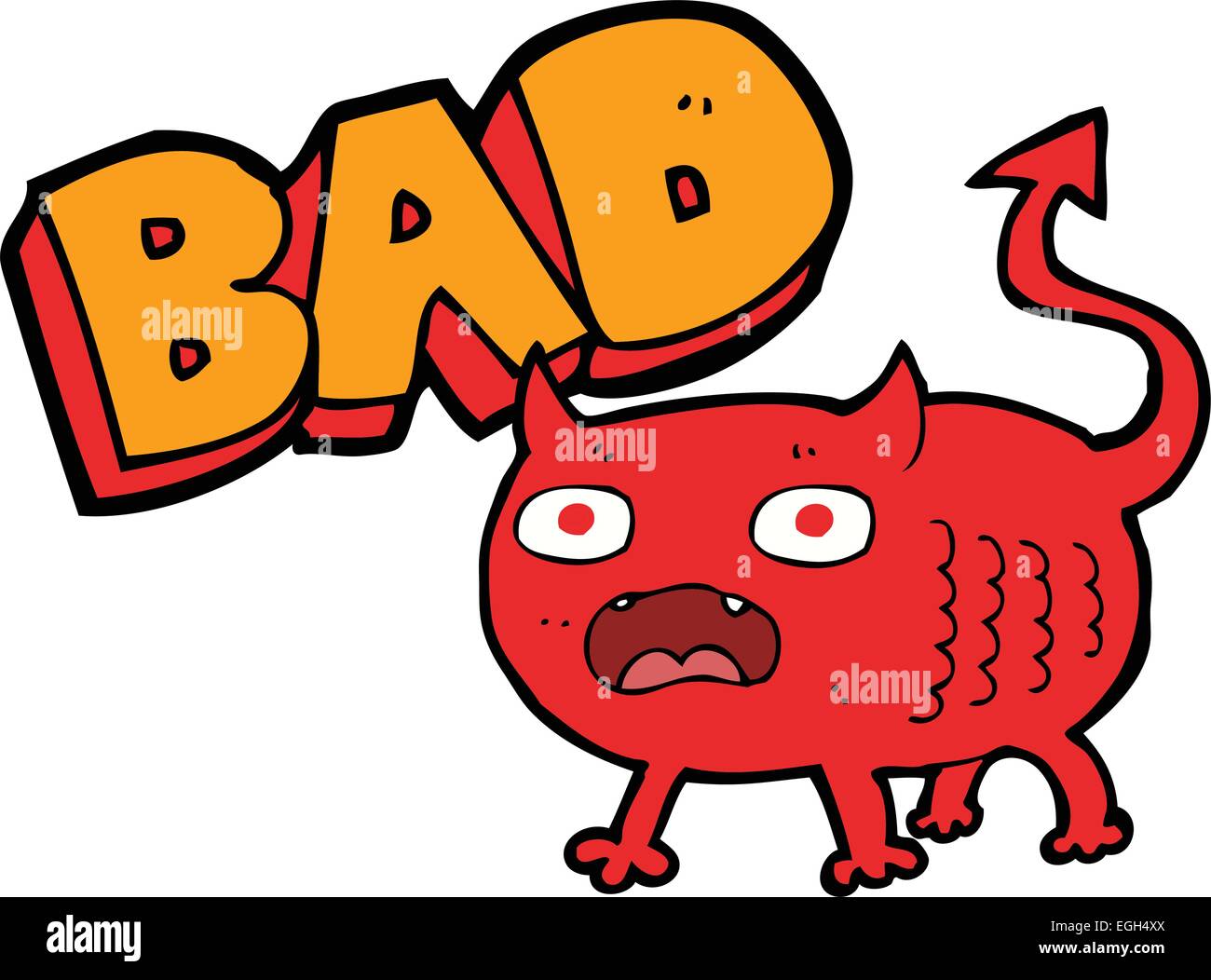 cartoon bad little devil cartoon Stock Vector Image & Art - Alamy