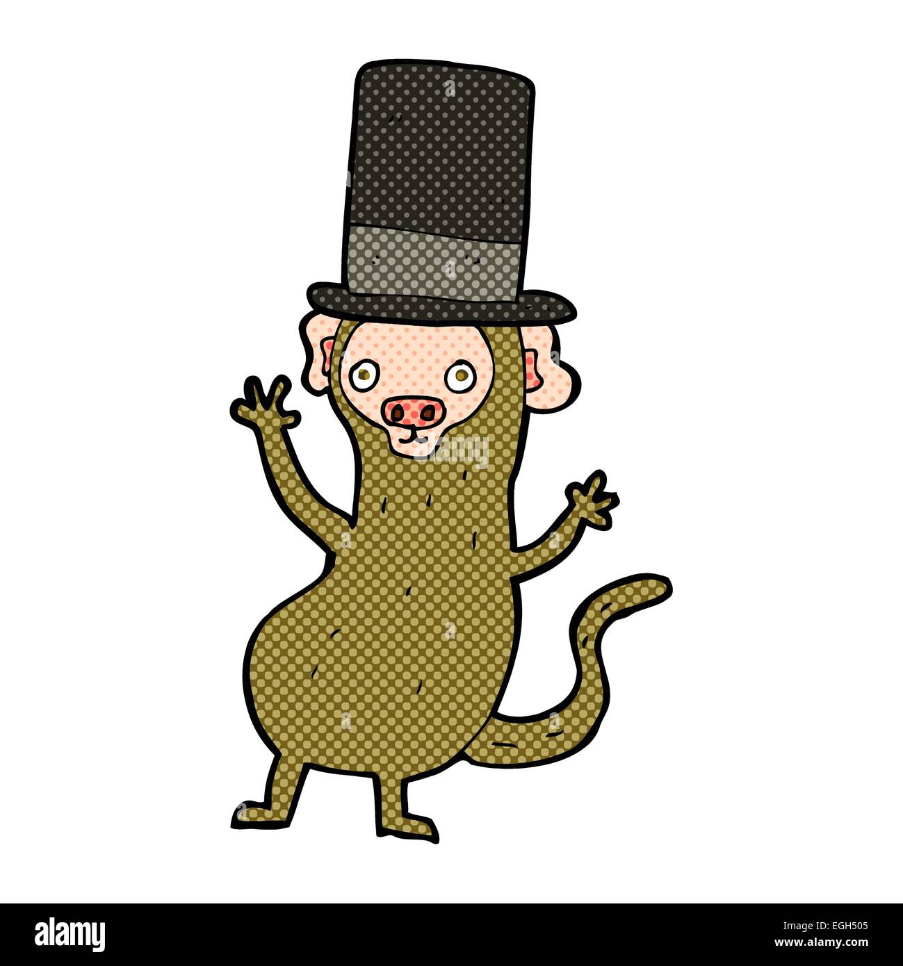 Cartoon monkey wearing hat Cut Out Stock Images & Pictures - Alamy
