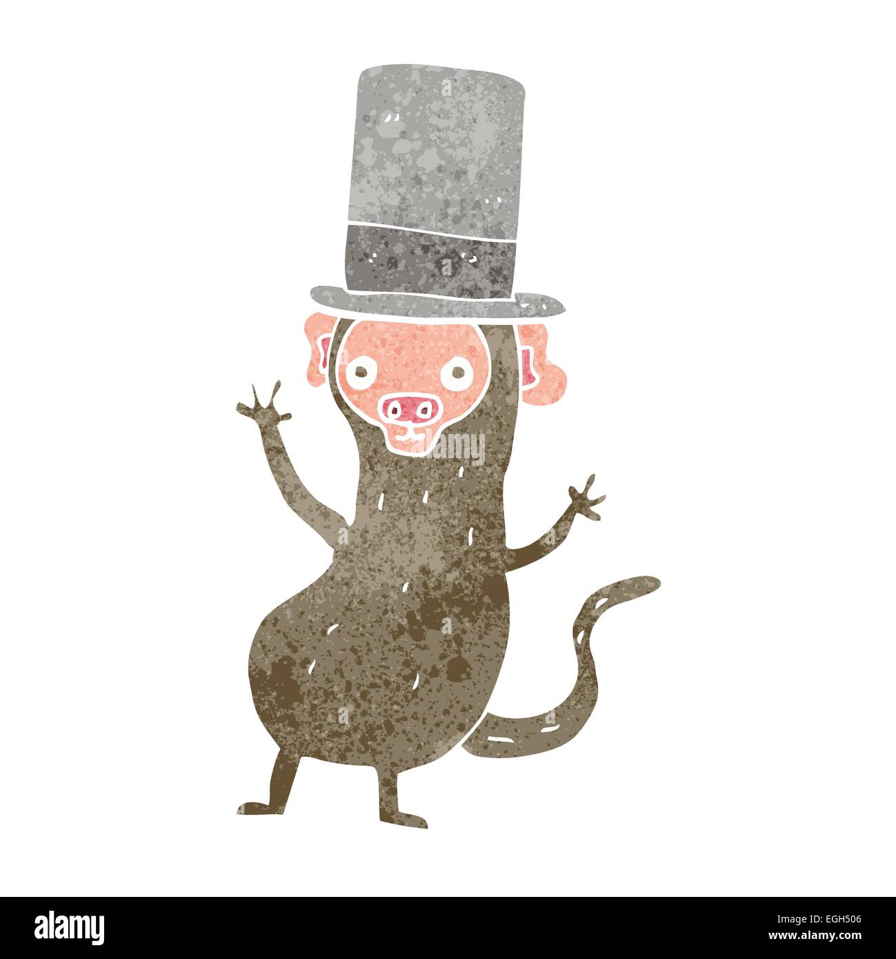 cartoon monkey in top hat Stock Vector Image & Art - Alamy