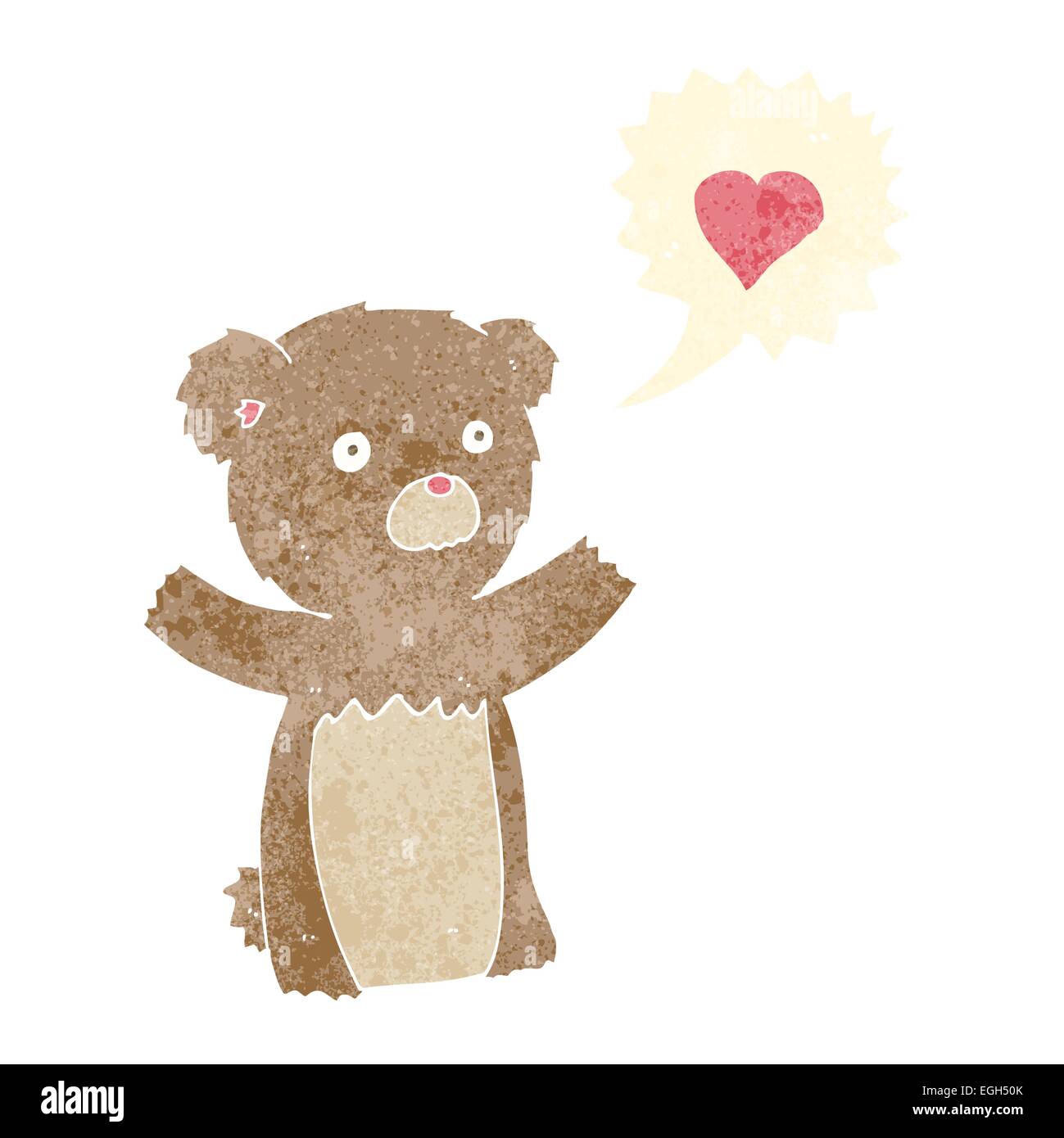 cartoon teddy bear with love heart Stock Vector Image & Art - Alamy