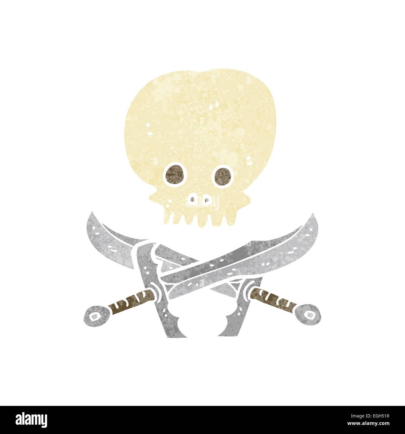 Skull and swords illustration Stock Vector Images - Alamy