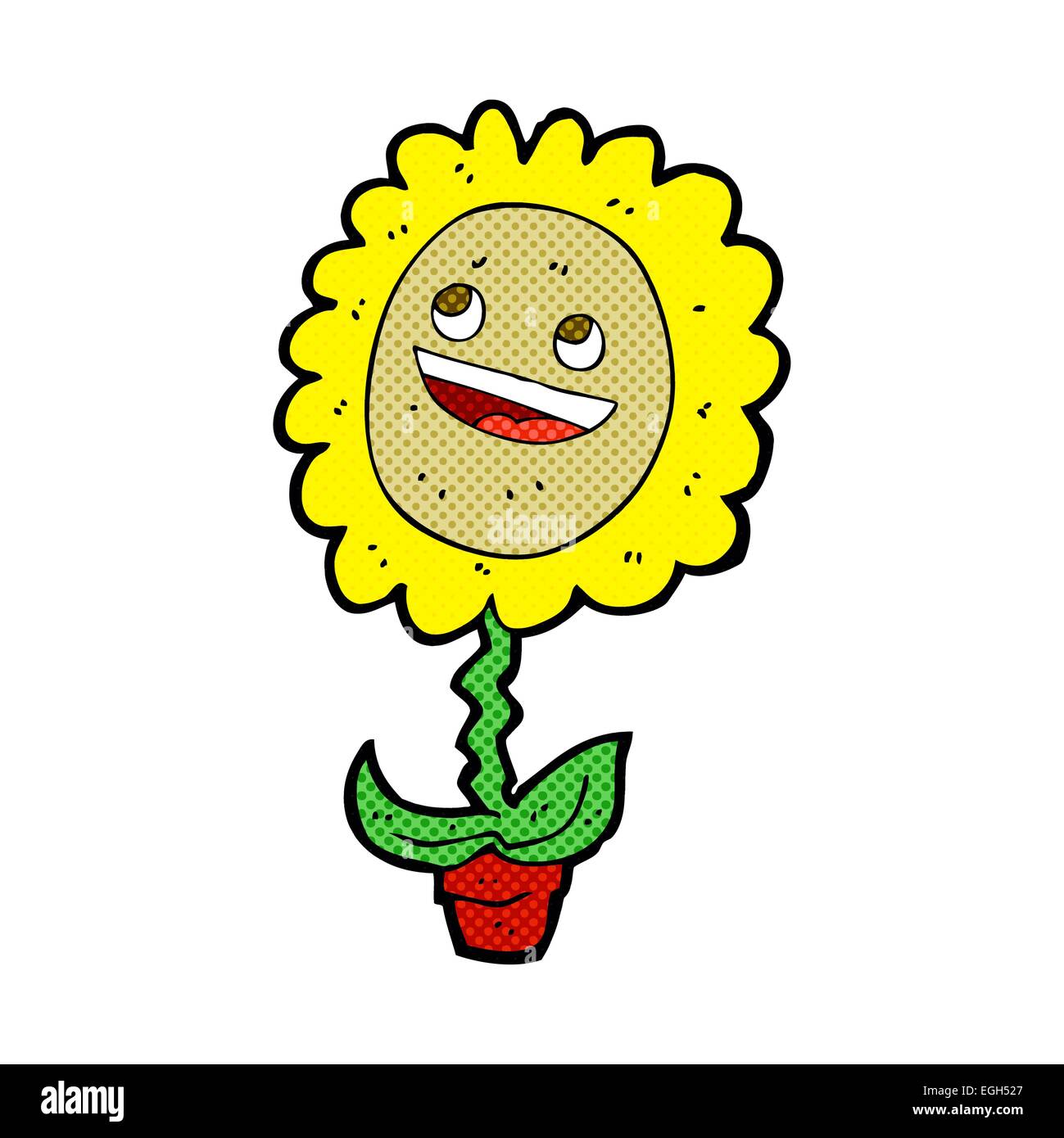 cartoon happy sunflower Stock Vector Image & Art - Alamy