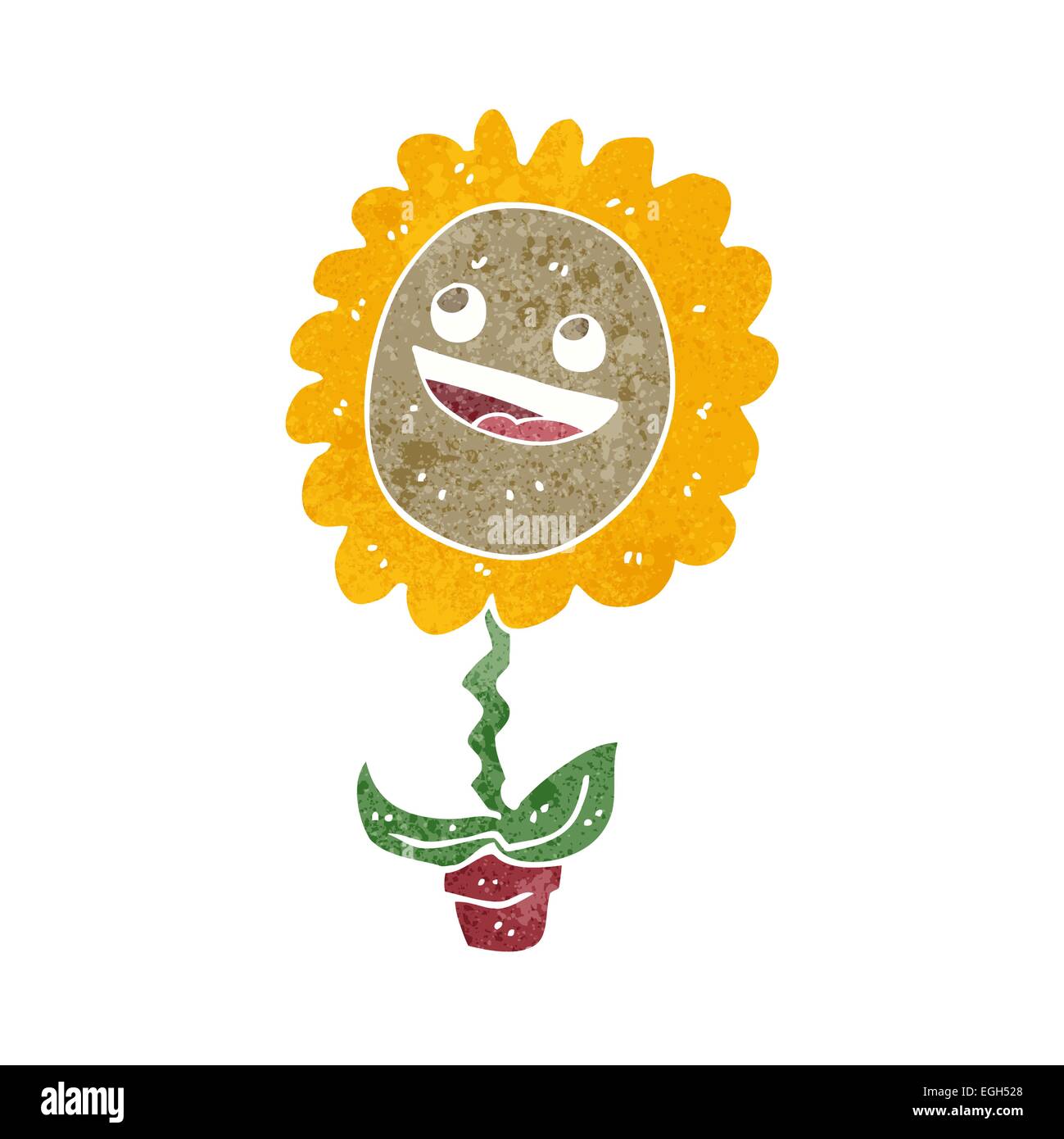 cartoon happy sunflower Stock Vector Image & Art - Alamy
