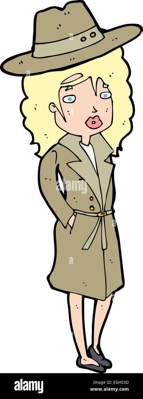 cartoon woman wearing sensible hat Stock Vector Image & Art - Alamy