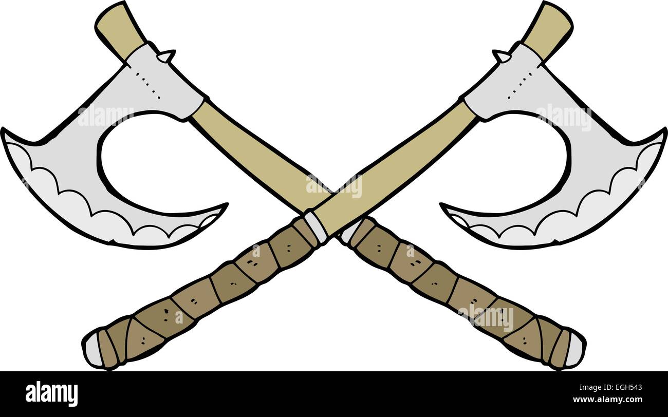cartoon crossed axes Stock Vector Image & Art - Alamy