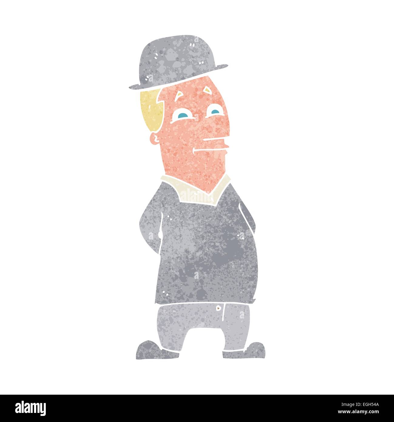 cartoon man wearing british bowler hat Stock Vector Image & Art - Alamy