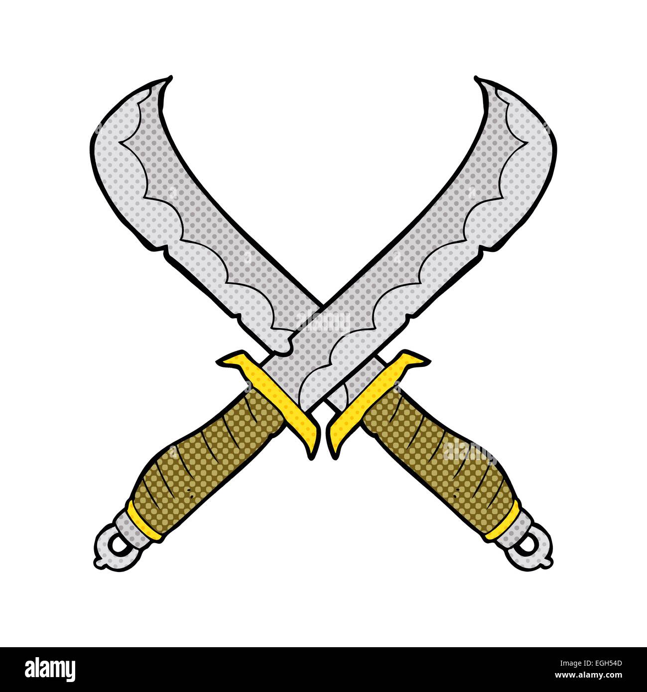 Cartoon crossed pirate swords Stock Vector Images - Alamy