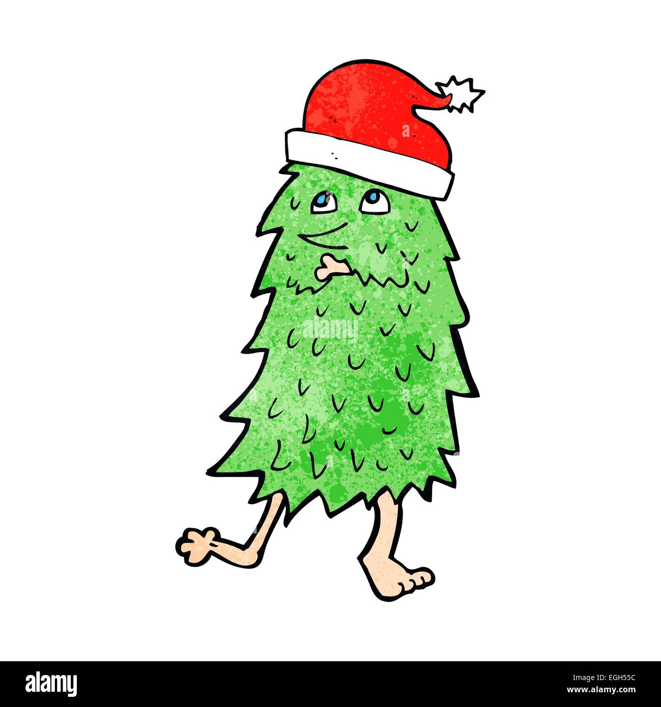 Cartoon christmas tree dancing Cut Out Stock Images & Pictures - Alamy