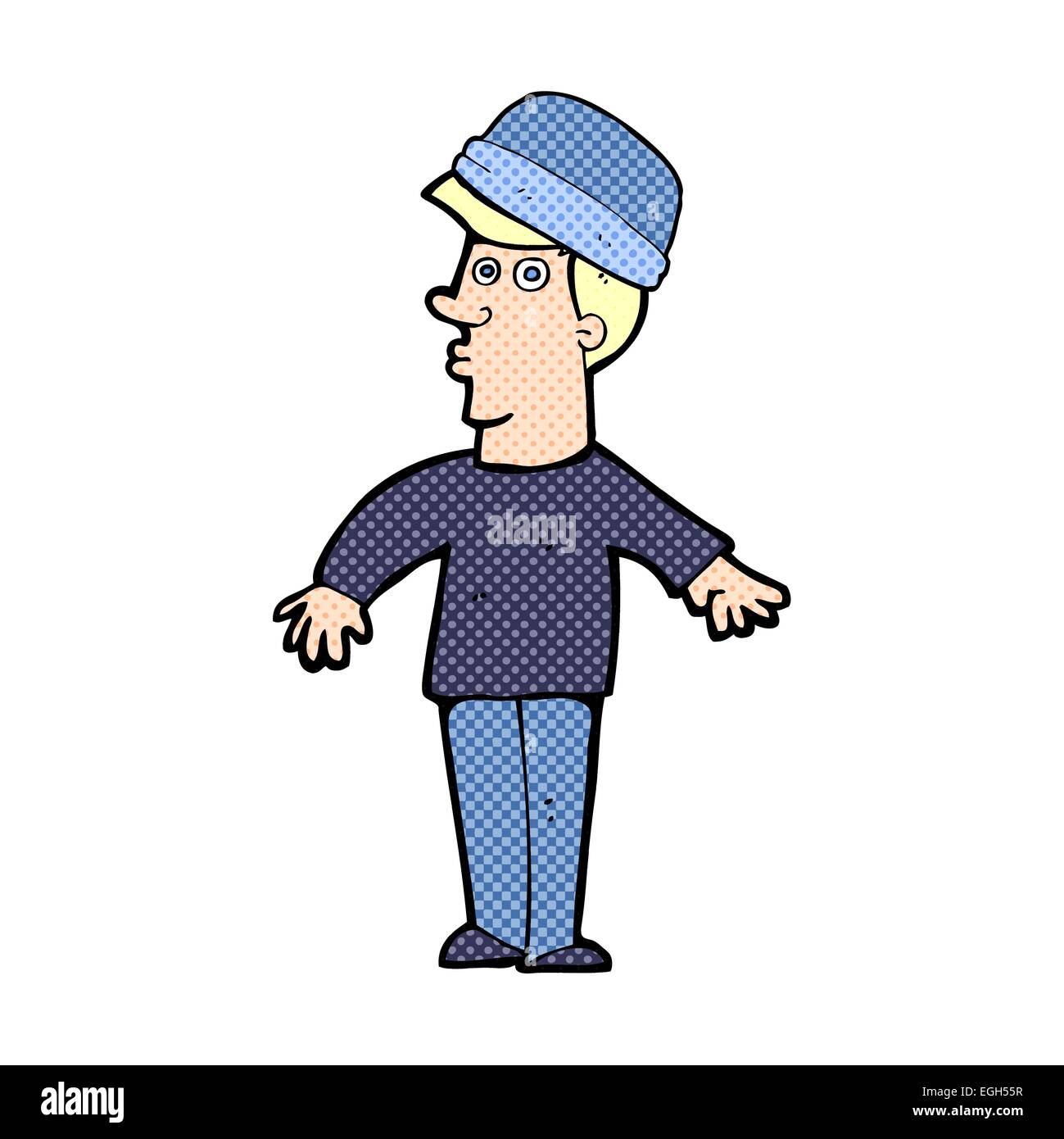 cartoon man wearing hat Stock Vector Image & Art - Alamy
